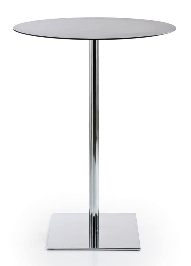 Runder Tisch mit Metallrahmen und Laminat, Tischplatte für Bars | IDFdesign